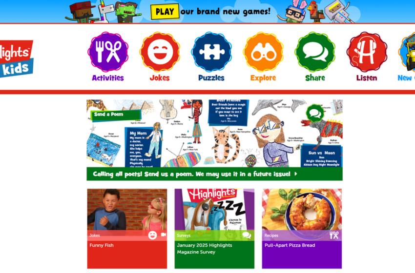 موقع Highlights Kids عالمًا من المتعة والتعلم لطفلك - نستفيد السعودية